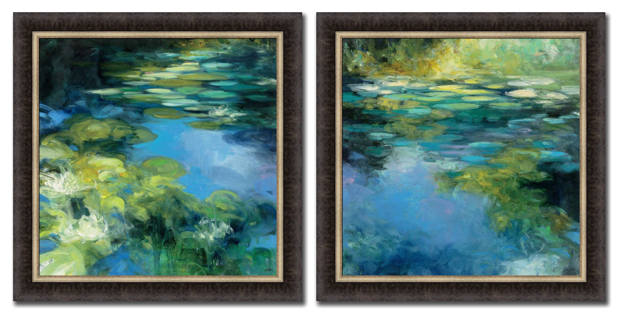 Tangletown Water Lilies Set Of Two Pictures By Julia Purinton Wall Art ...