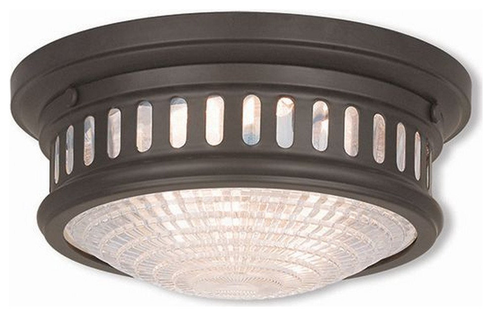 2 Light Flush Mount in Coastal Style - 11 Inches wide by 5 Inches high ...