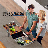 Karran 45" Undermount Single Bowl 16 Gauge Stainless Steel Workstation ...