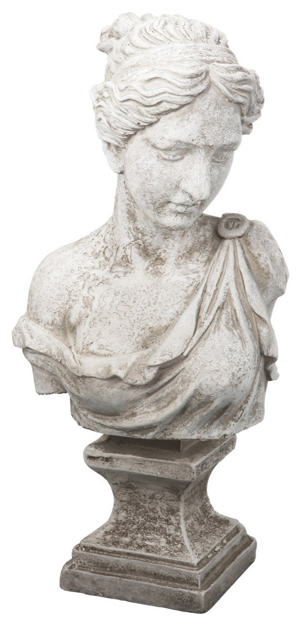 Bust Decorative Object or Figurine, Antique White - Traditional ...