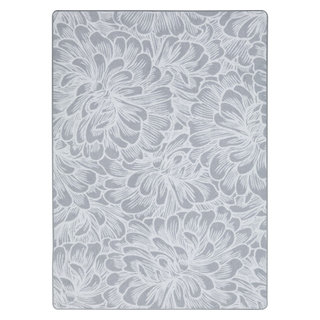 New Bloom 7'8" x 10'9" area rug, color Sterling - Midcentury - Area ...