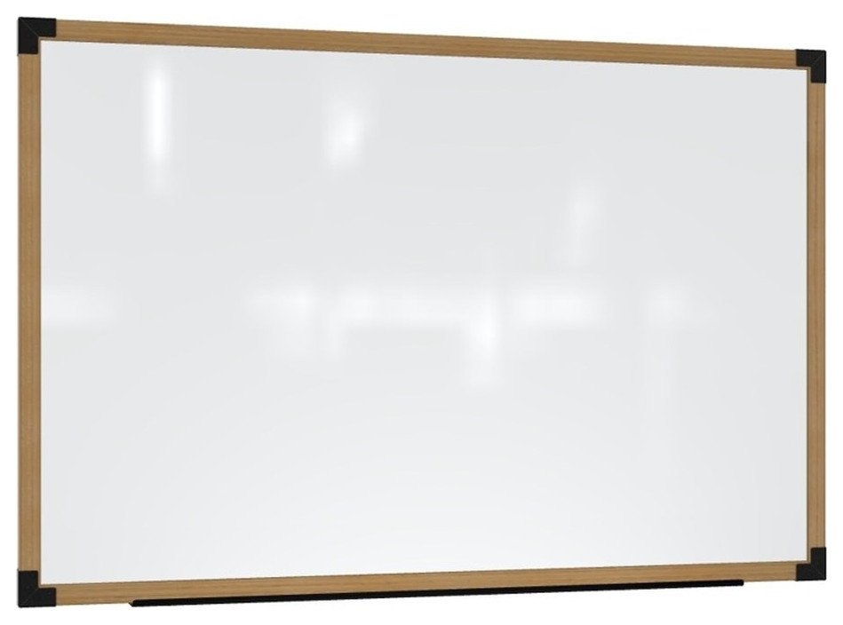 Ghent Prest Wall Whiteboard Magnetic Natural Oak Frame 2 x 3ft ...