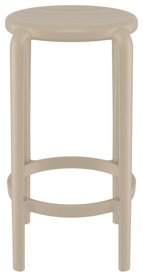 Tom Resin Counter Stool Taupe - Contemporary - Dining Chairs - by Bison ...
