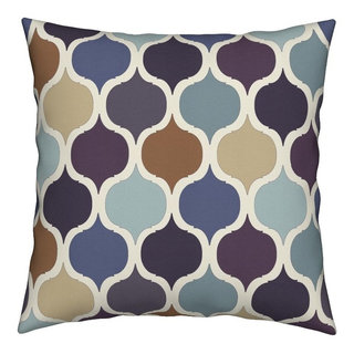 Tile Moroccan Geometric Throw Pillow - Mediterranean - Decorative ...