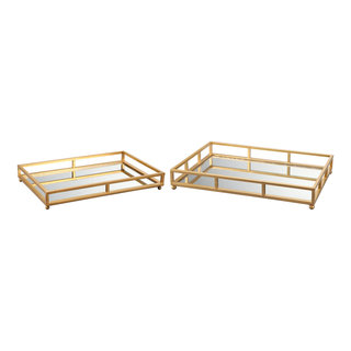 Grid Tray Rectangle Set of 2 - Contemporary - Serving Trays - by GwG ...