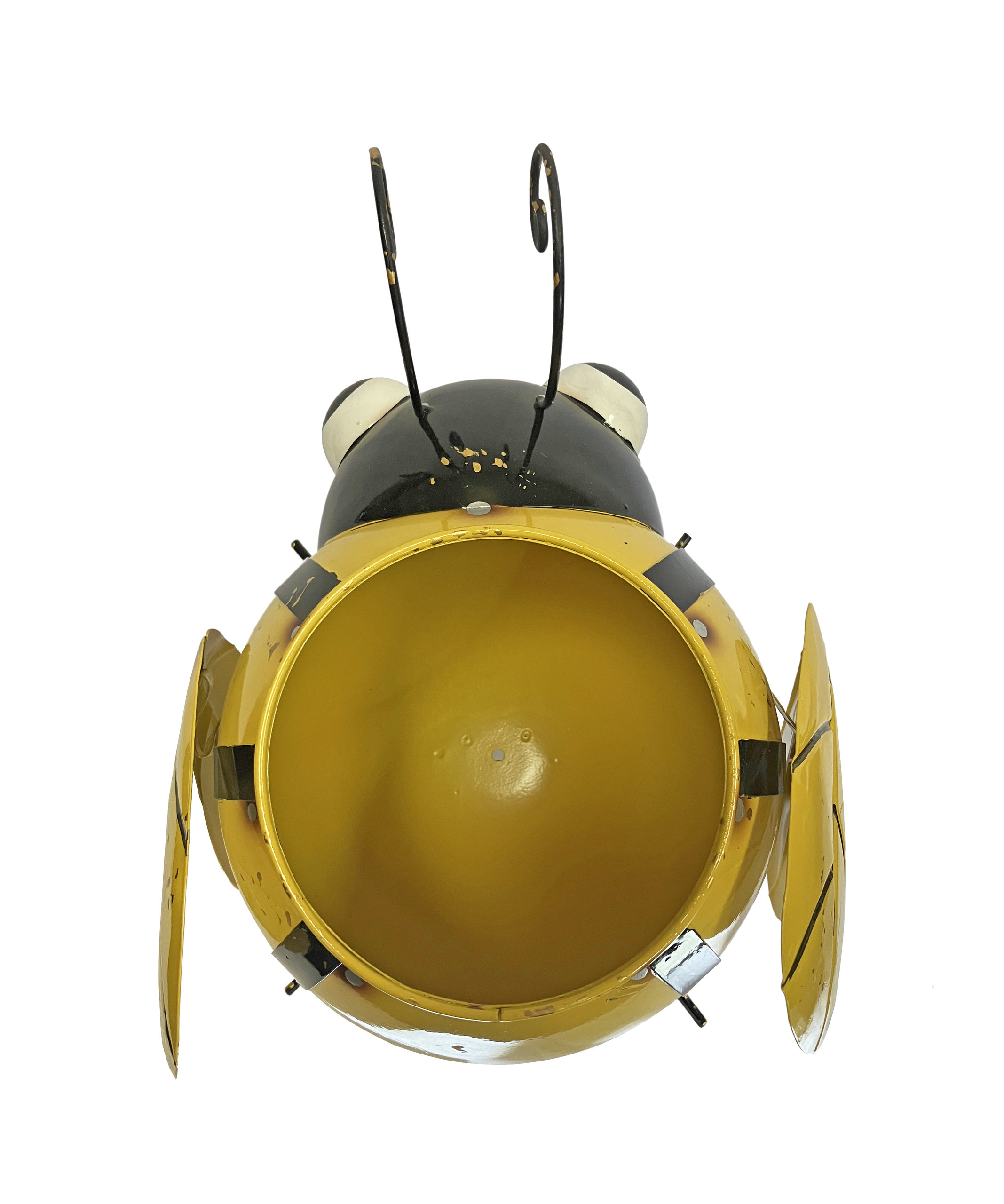 Colorful Enameled Metal Bumblebee Planter Decorative Flower Pot Yard ...