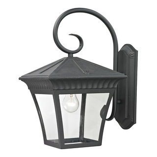 RidgeWood 1-Light Coach Lantern, Matte Textured Black, Large ...