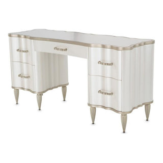 Michael Amini London Place Vanity Desk - Creamy Pearl - Traditional ...