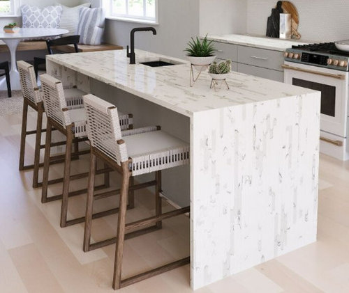 Waterfall island counter. What about 1-1/2" thickness?