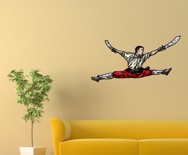 Kung Fu Vinyl Wall Decal KungFuUScolor001, 18 in. - Contemporary - Wall ...