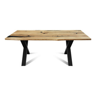 RUBAN-BL Solid Wood Dining Table - Industrial - Dining Tables - by ...