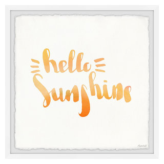 "Hello Sunshine III" Framed Painting Print, 12"x12" - Contemporary ...