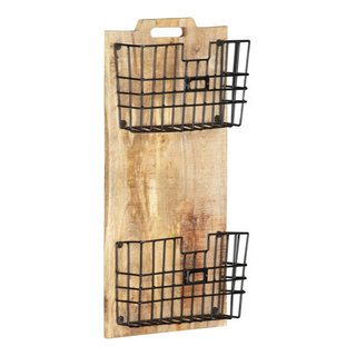 vidaXL Magazine Rack Magazine Holder Brochure Holder Solid Rough Mango ...