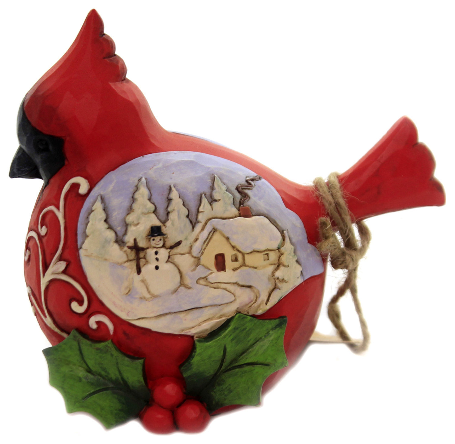 Jim Shore WINTER JOYS Polyresin Cardinal With Scene 6004293 ...