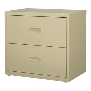 Scranton & Co 30" 2-Drawer Modern Metal Lateral File Cabinet in Beige ...