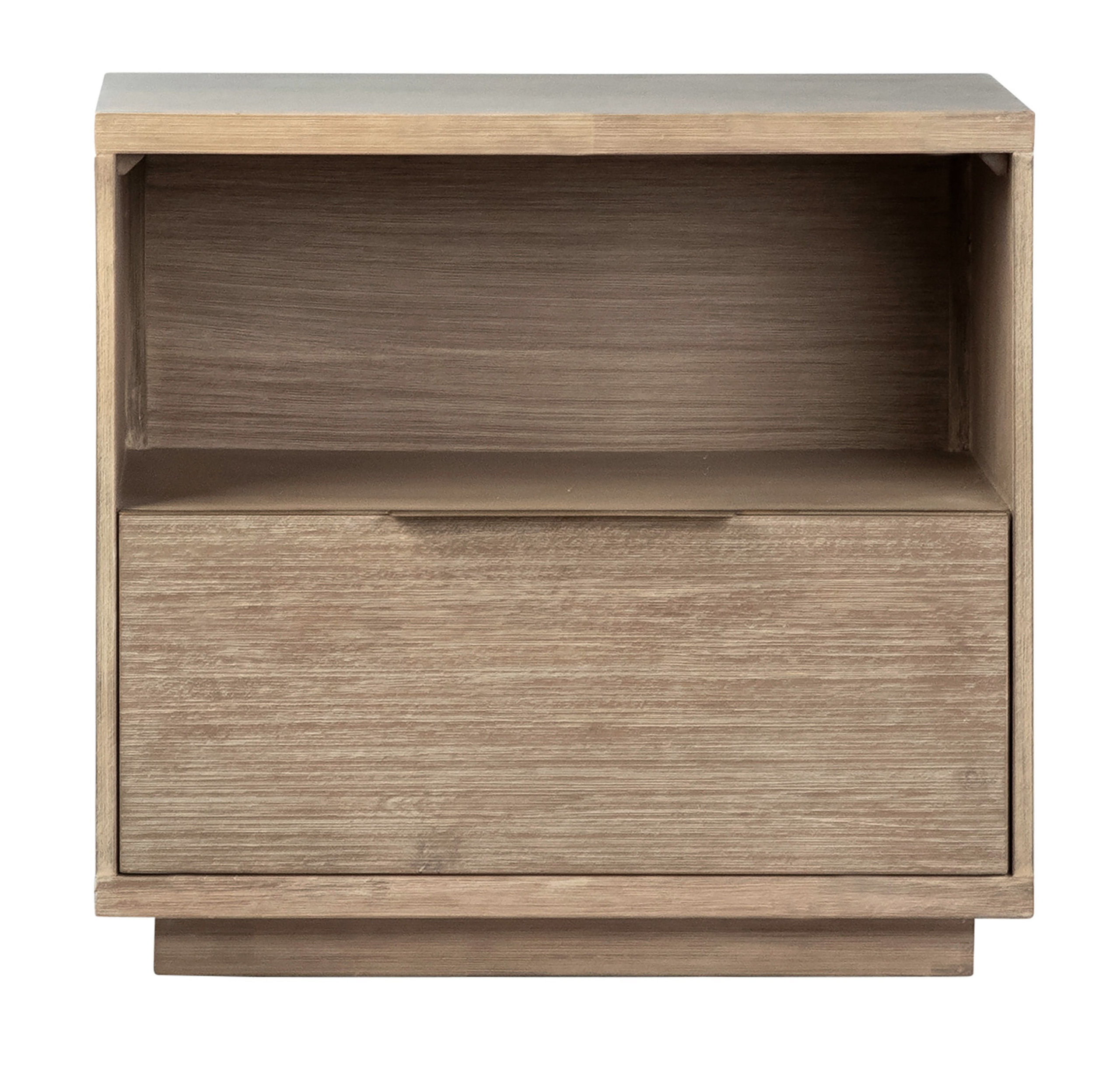 Finn 1-Drawer Storage Nightstand, Light Wash Acacia - Farmhouse - Nightstands And Bedside Tables ...