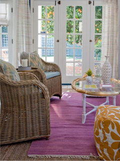 Rug for sunroom with BOLD print