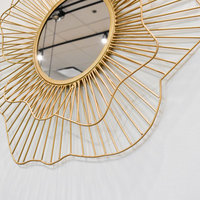Alpha Flower Mirror, Gold - Contemporary - Wall Mirrors - by LH Imports ...