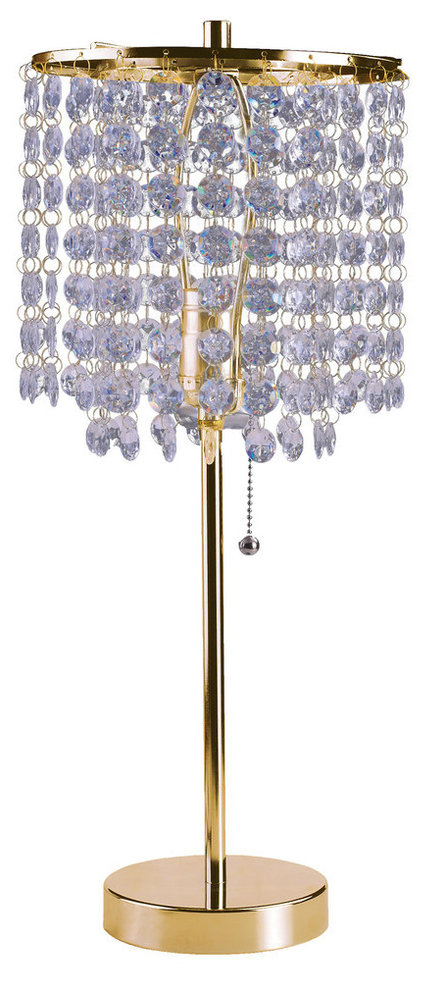 20.25" Deco Glam Gold Table Lamp - Contemporary - Table Lamps - by Ore ...