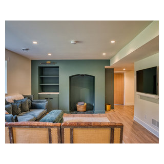 Rec Room - Built-in Wall - Midcentury - Family Room - Other - by ...