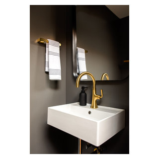 Moody Powder Room - Modern - Powder Room - Chicago - by Anna Butler ...