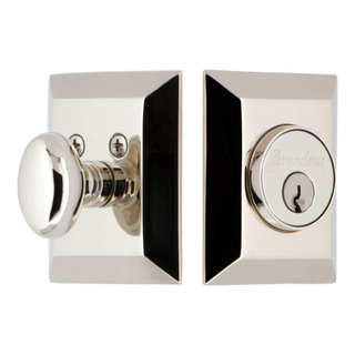 Grandeur Fifth Avenue Square Single Cylinder Deadbolt - Transitional ...