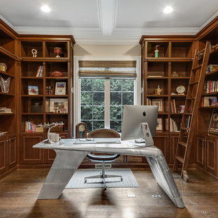 75 Beautiful Brown Study Room Pictures & Ideas | Houzz