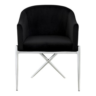 Xavier Velvet Dining Chair - Midcentury - Dining Chairs - by Meridian Furniture | Houzz