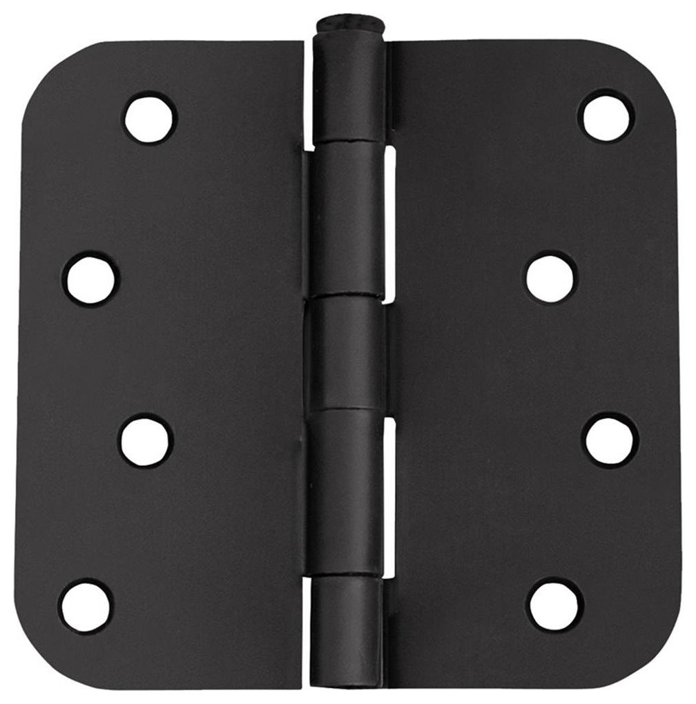 Radius 8-Hole Door Hinge in Stainless Steel Matte Black 10-Pack ...