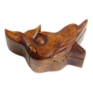 Lovina Dolphin Wood Puzzle Box - Traditional - Decorative Boxes - by ...