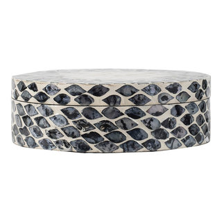VG-Vintage Glamour Decorative Box in Pearl Black And Pearl White And ...