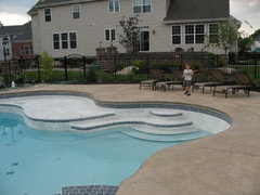 Baja shelf as first stair into pool. Seen it?