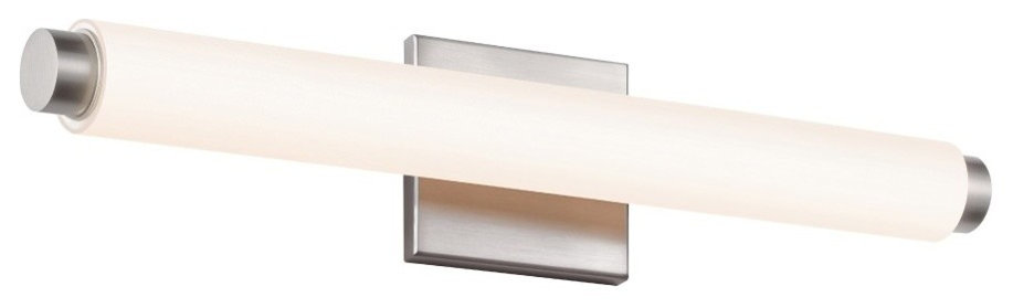 Tubo Slim LED Contemporary 18" LED Bath Bar, Nickel - Transitional ...