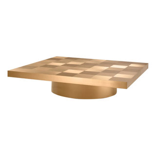 Square Gold Coffee Table, Eichholtz Laporte - Contemporary - Coffee Tables - by OROA - Furniture ...