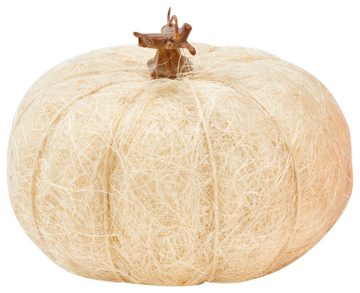 8" Coco Tabletop Pumpkin Bleach - Modern - Holiday Accents And ...