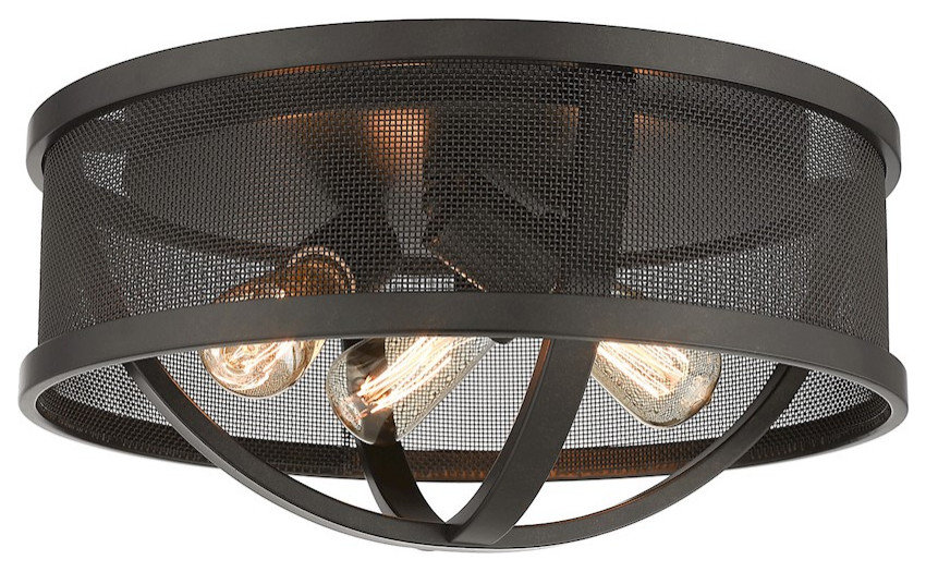 Golden Lighting Colson Flush Mount, Etruscan Bronze, 3167-FM15EB-EB ...