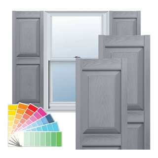 14 3/4"Wx67"H Standard Size Cottage Style Double Panel Shutters, 002 ...