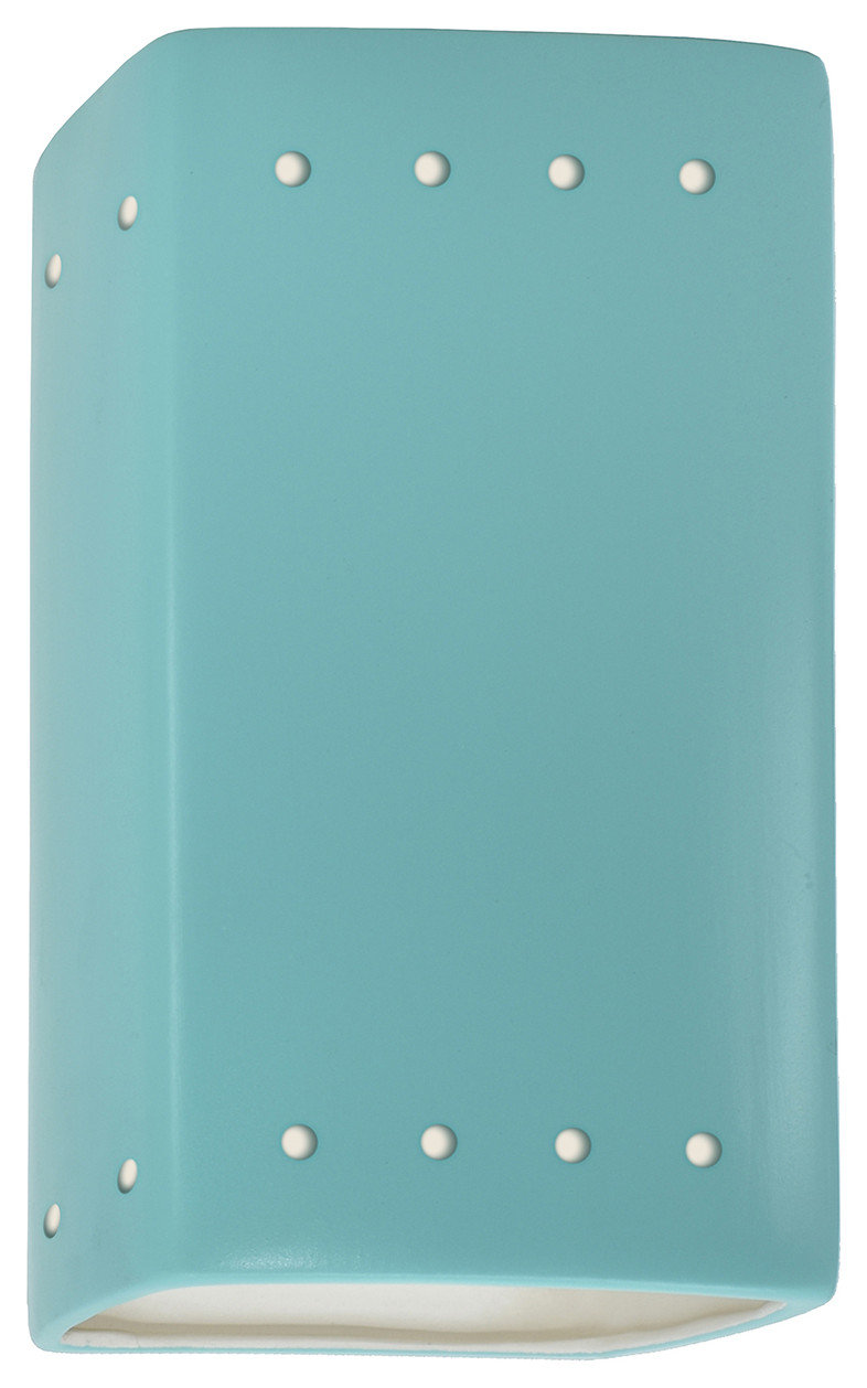 Ambiance Small Rectangle With Perfs Wall Sconce, Open, Reflecting Pool ...