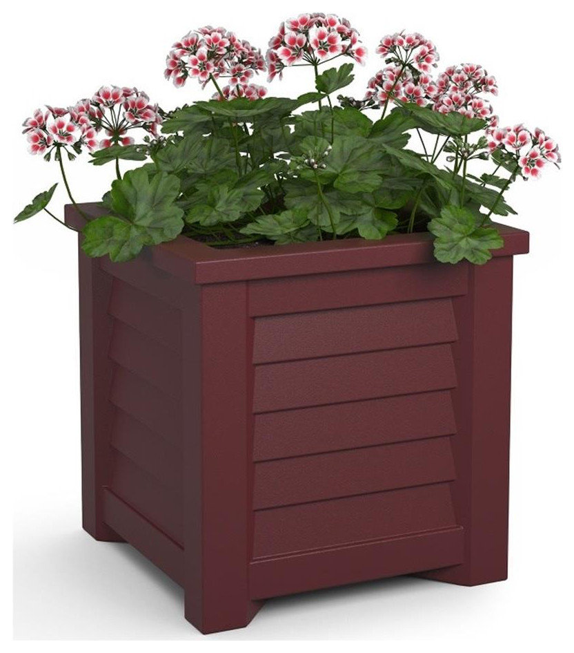 Mayne Lakeland 16x16 Coastal Polyethylene Resin Square Planter in ...