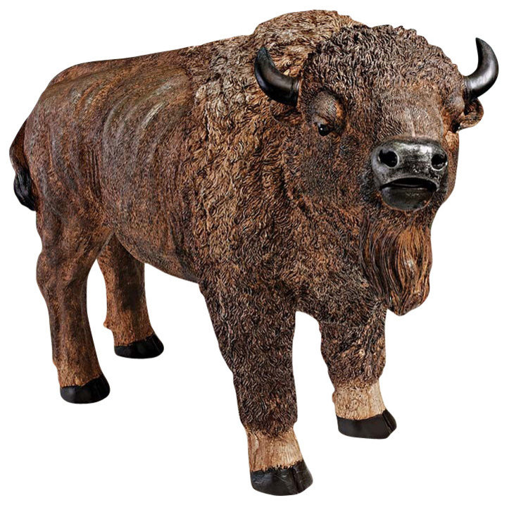 American Buffalo Statue - Rustic - Decorative Objects And Figurines ...