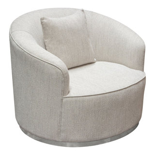 Raven Chair, Light Cream Fabric - Contemporary - Armchairs And Accent ...
