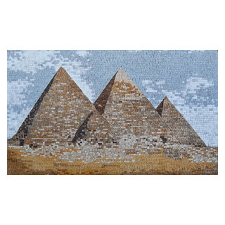Mosaic Designs, Giza Pyramids, 94" x 55" - Contemporary - Tile Murals ...