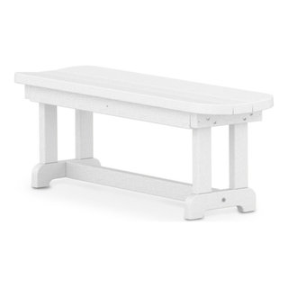 Polywood Park 48" Backless Bench - Beach Style - Outdoor Benches - by ...