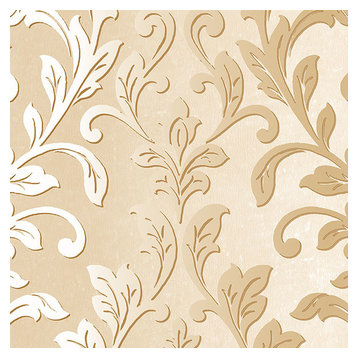 Textured Damask Wallpaper - Photos & Ideas | Houzz