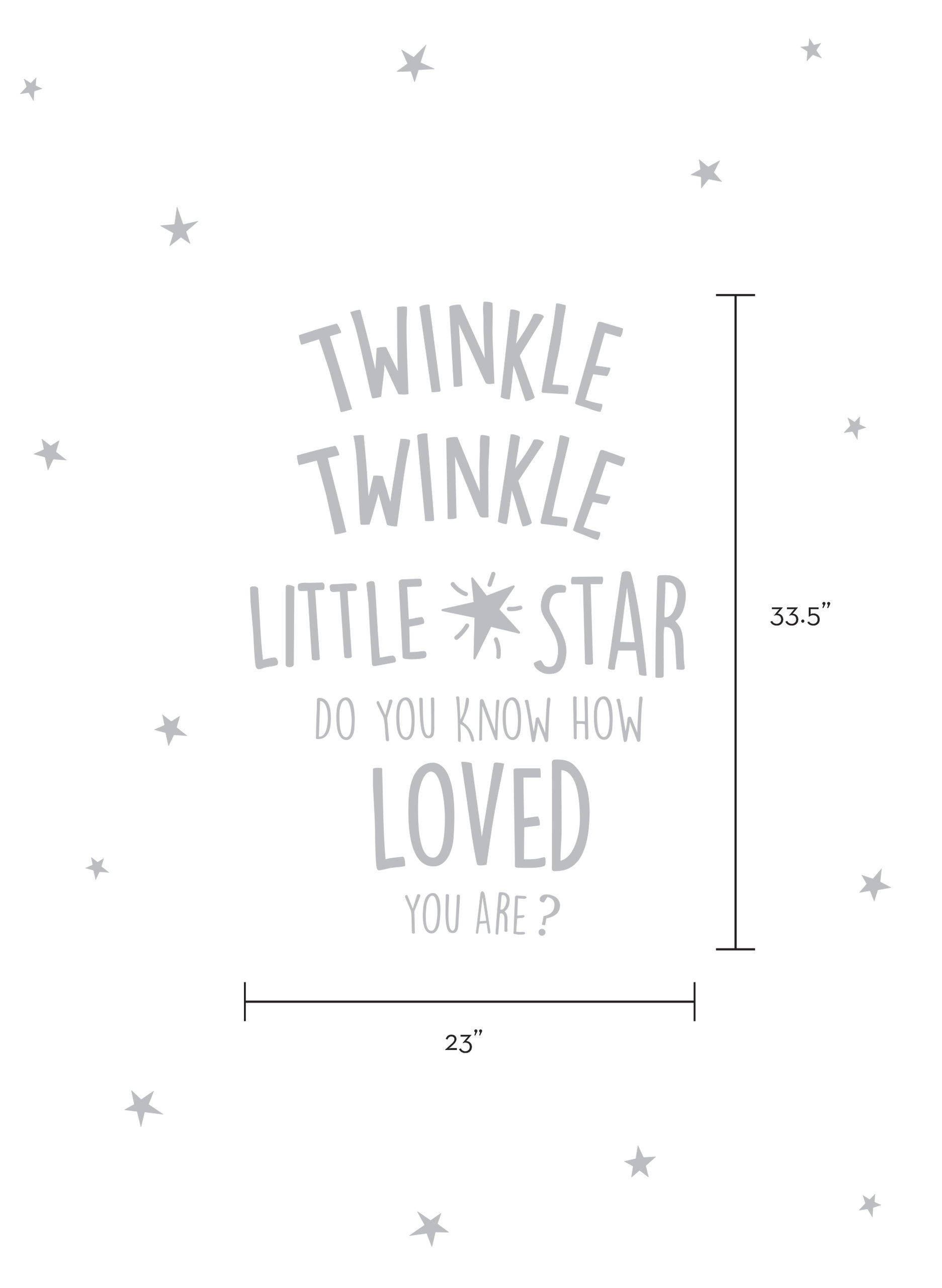Twinkle Twinkle Little Star Wall Decal - Transitional - Kids Wall Decor ...