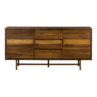 Superb Rustic Oak Buffet Cabinet - Transitional - Buffets And ...