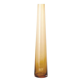 Glass Tower Small Amber Vase - Contemporary - Vases - by Lighting ...