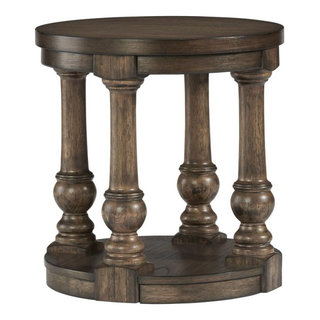 Round End Coffee Table - Traditional - Coffee Tables - by Bison ...