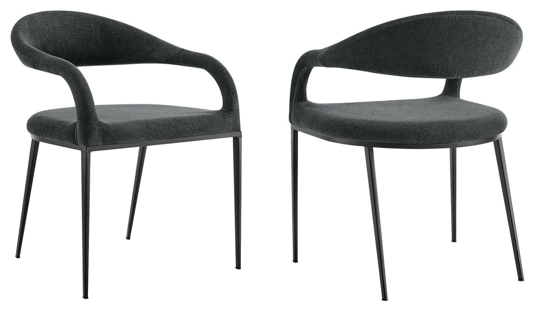 Morgan Upholstered Dining Chair With Metal Frame, Set of 2 - Storage ...