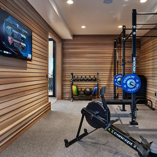 Salle de musculation contemporaine : Photos et idées déco de salles de ...